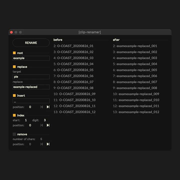 clip-renamer | kentaro